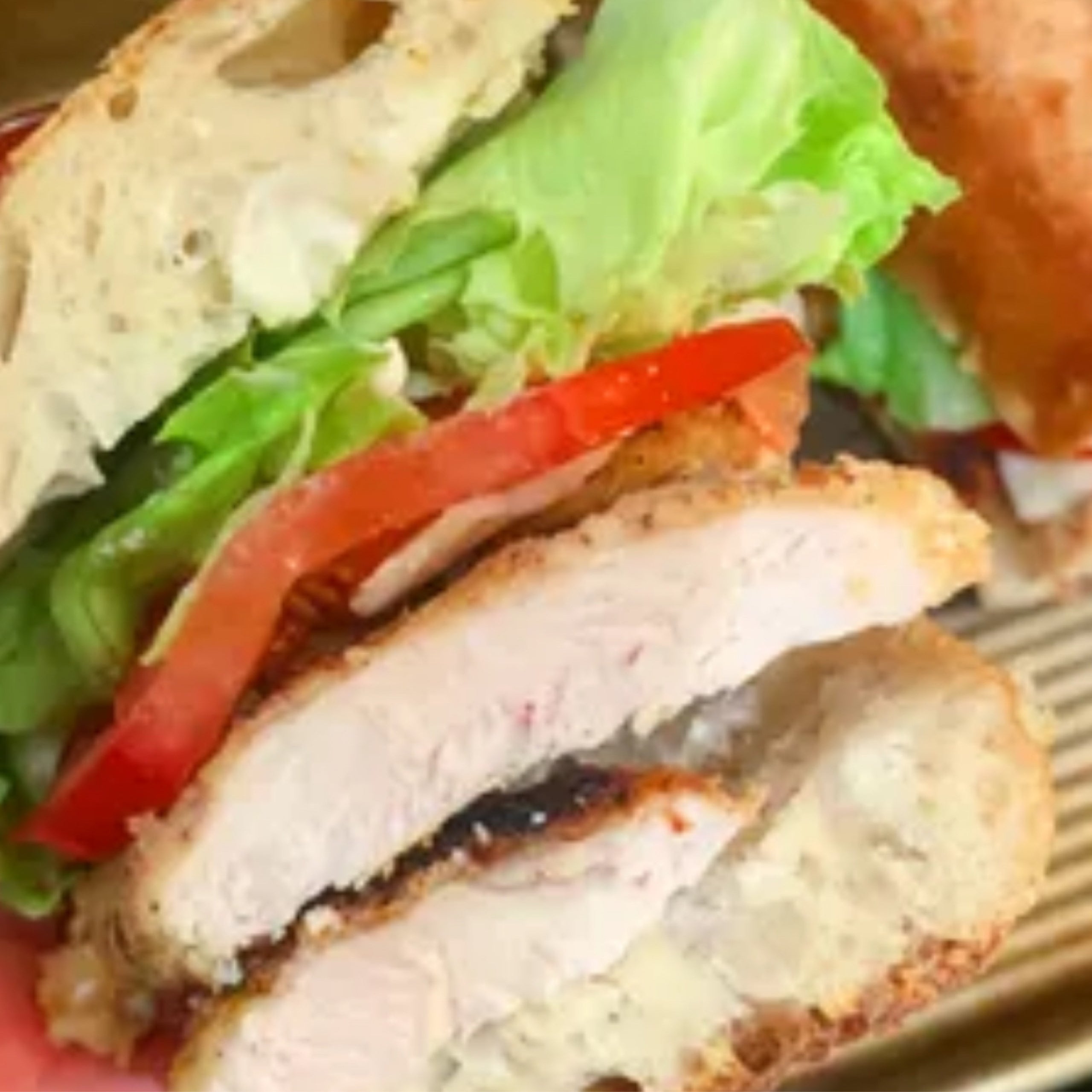 Chicken Cutlet Sandwich w/LTO and fries | Cruz-Missile Hot Dogs & Pinchos